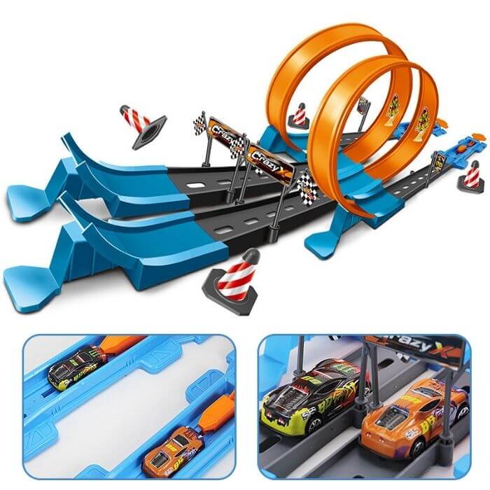 Circuit voiture enfant looping - circuit voiture jouet grande vitesse ...
